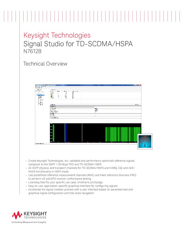 Signal Studio for TD-SCDMA/HSDPA N7612B PDF Asset Page | Keysight
